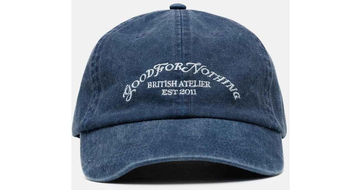 Good For Nothing Washed Cap With Embroidered Logo in Blue for Men | Lyst UK
