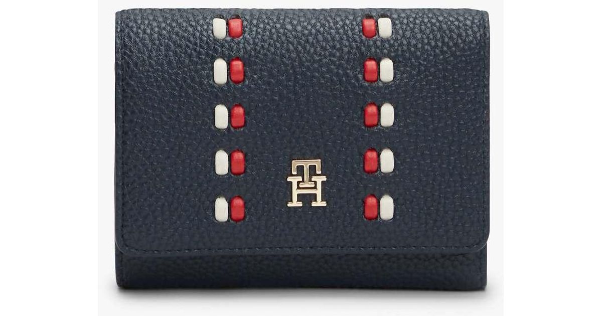 Tommy Hilfiger Hilfiger Icon Th Monogram Trifold Wallet in Blue | Lyst UK