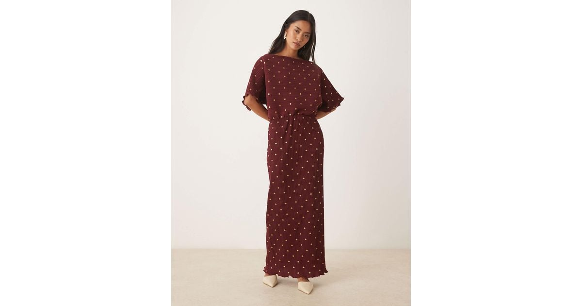 Never Fully Dressed Tilly Metallic Plisse Off The Shoulder Maxi Dress ...