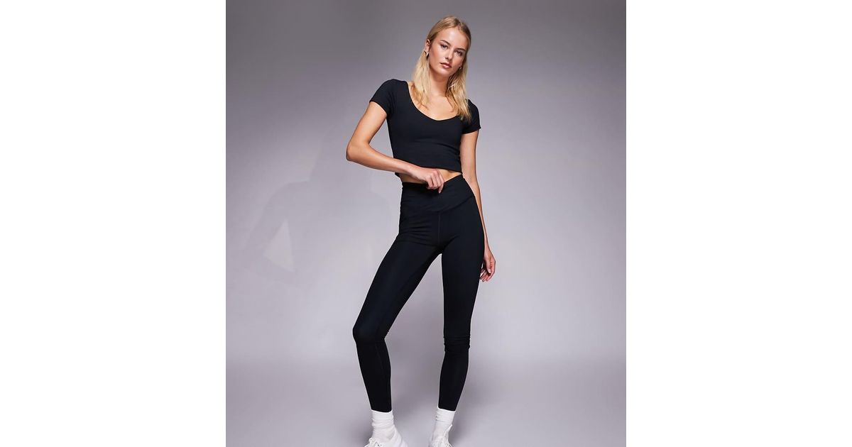 4505 Tall Icon Wrap Waist Yoga leggings in Blue | Lyst UK