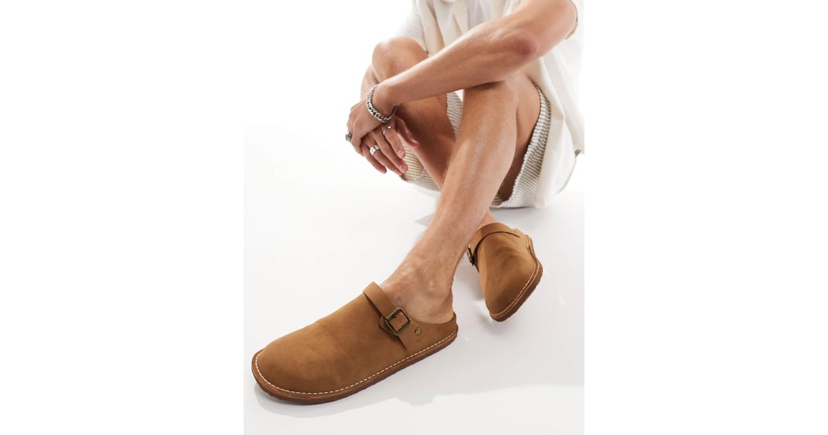 ASOS Mule Clog Loafers in Brown for Men | Lyst