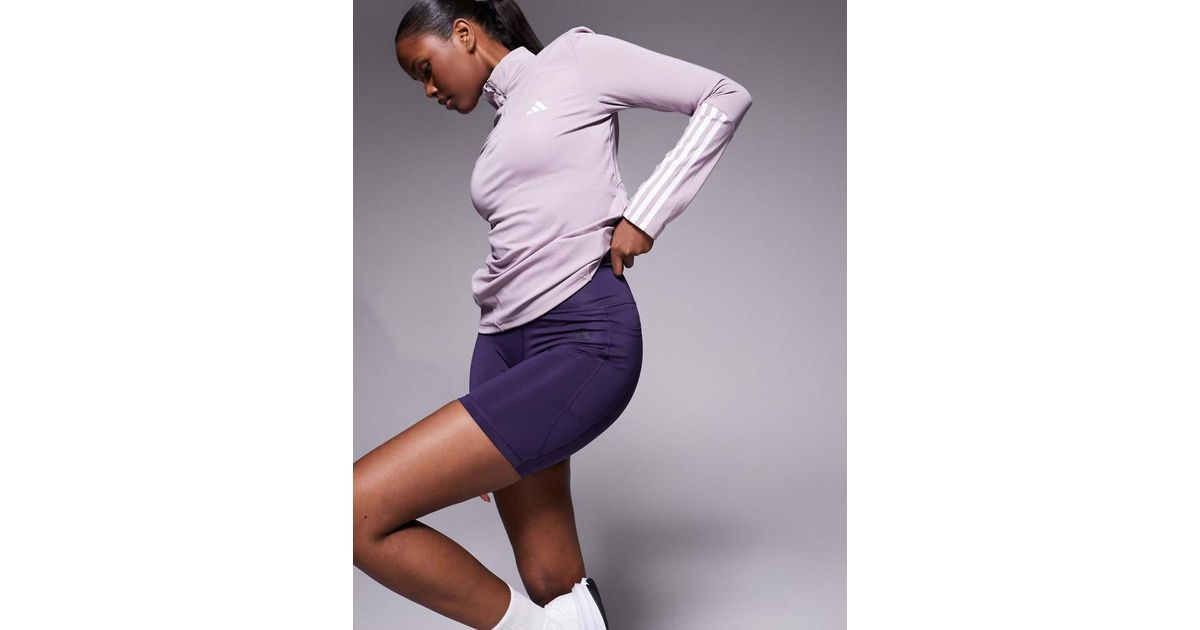 adidas Originals Adidas Training Optime Essentials 7" Shorts in Purple ...