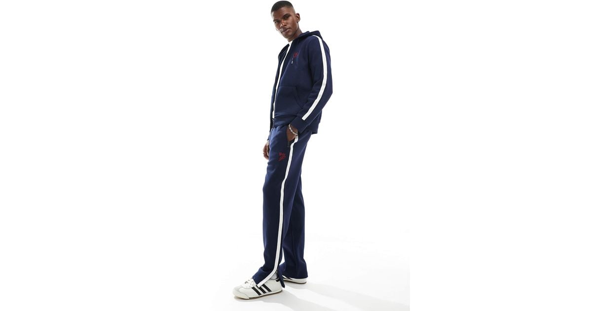 Polo Ralph Lauren Run Club P-wing Logo Stripe Tape Pique Track Pants in ...