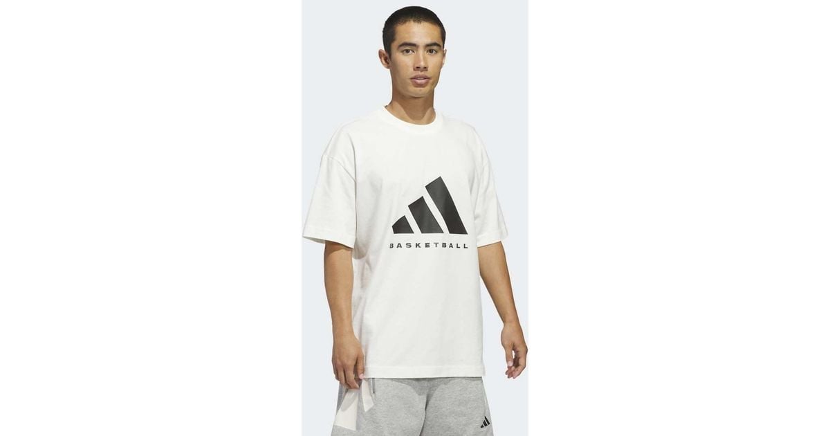 adidas Originals Adidas Basketball Tee (Gender Neutral) in White | Lyst UK