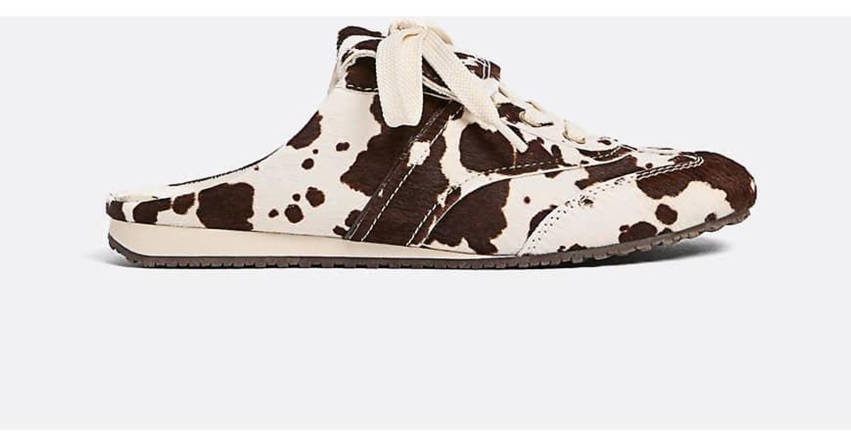 Stradivarius Cow Print Mule Trainers in White | Lyst UK
