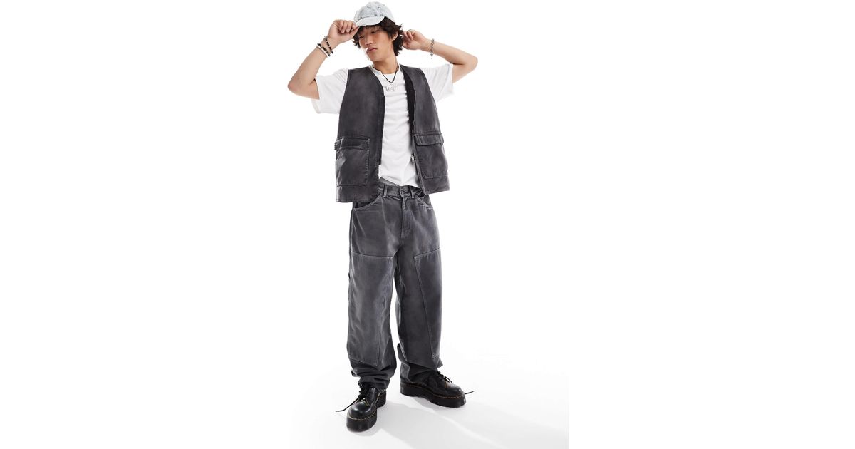 Collusion X002 baggy Carpenter Jeans in White for Men | Lyst