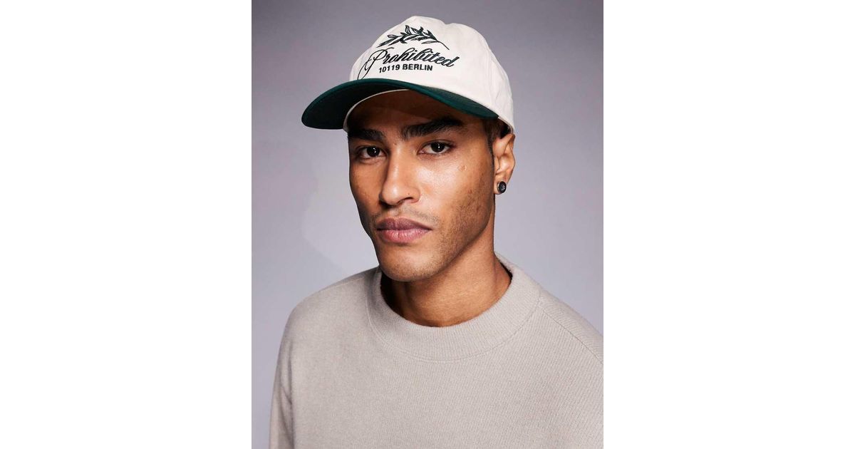 Prohibited Leaf Logo Cap in Green for Men | Lyst UK