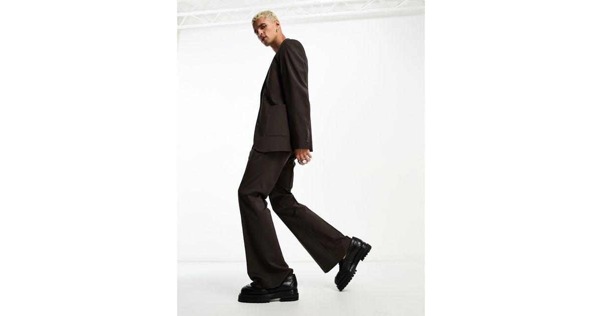 ASOS Flare Suit Pants in White for Men | Lyst