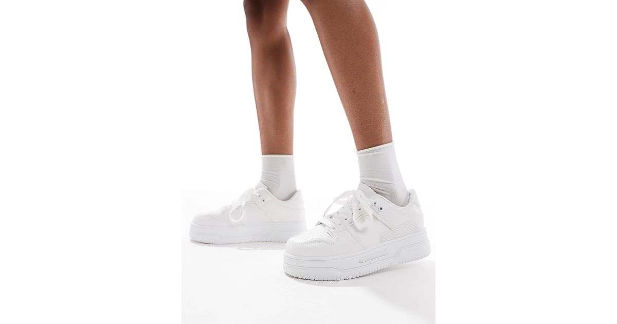 SEQWL Buzz Platform Trainers in White | Lyst