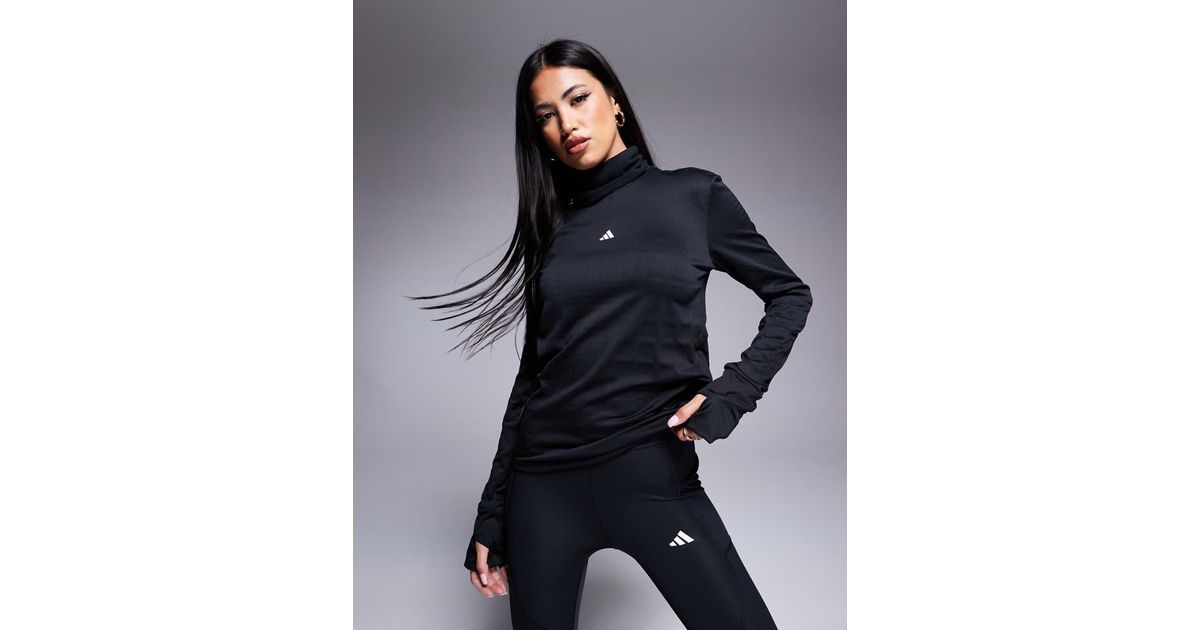 adidas Originals Adidas Training Tech-fit Cold Ready High Neck Top in ...