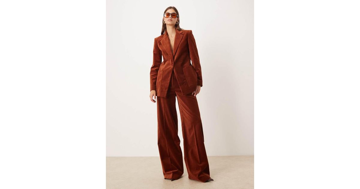 Mango Velvet Trouser Co-ord in Red | Lyst UK
