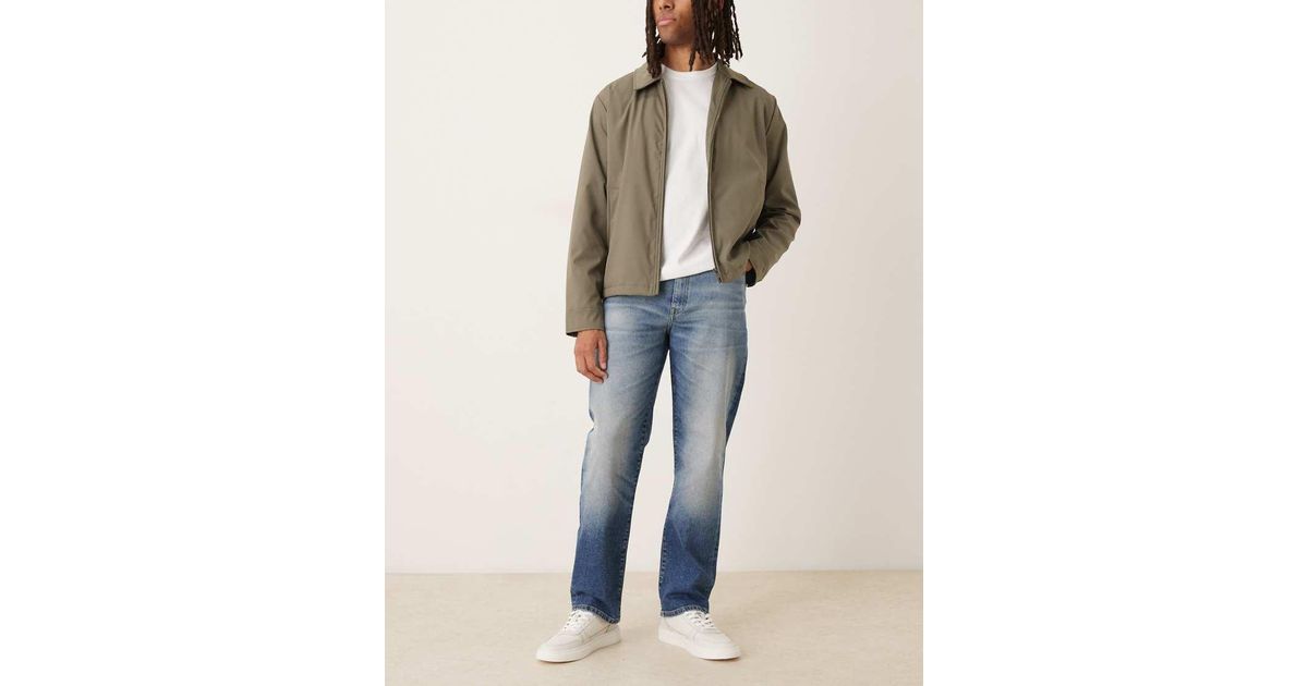 ASOS Straight Jeans in Natural for Men | Lyst UK