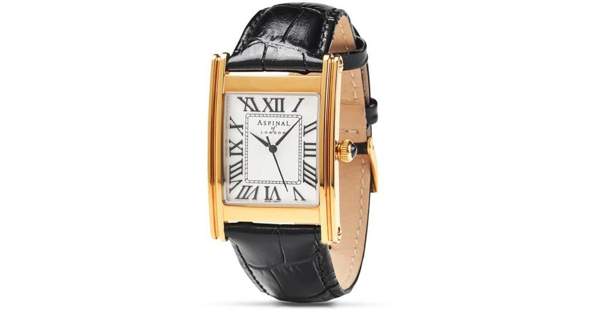 Aspinal of London Mayfair Watch in Black for Men | Lyst