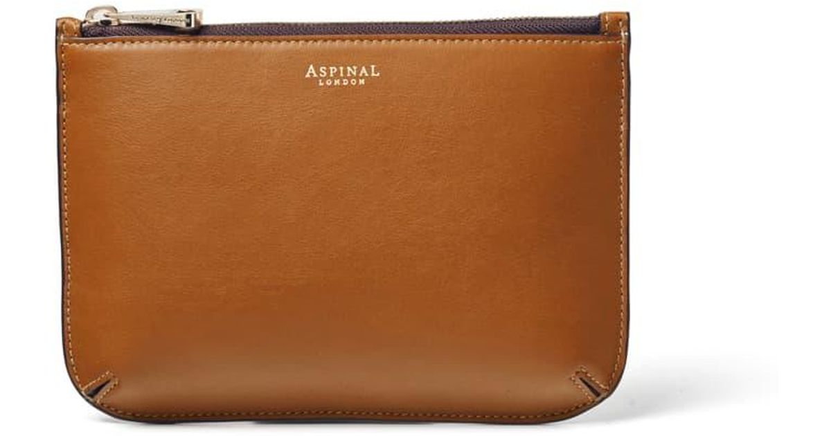 Aspinal of London Medium Ella Pouch in Brown | Lyst
