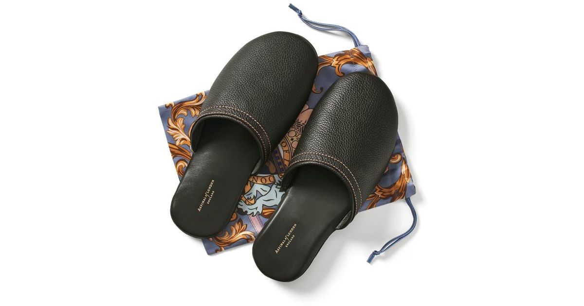 Aspinal of London Hudson Travel Slippers in Black | Lyst UK
