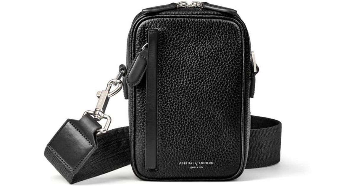 Aspinal of London Reporter North South Bag in Black for Men | Lyst