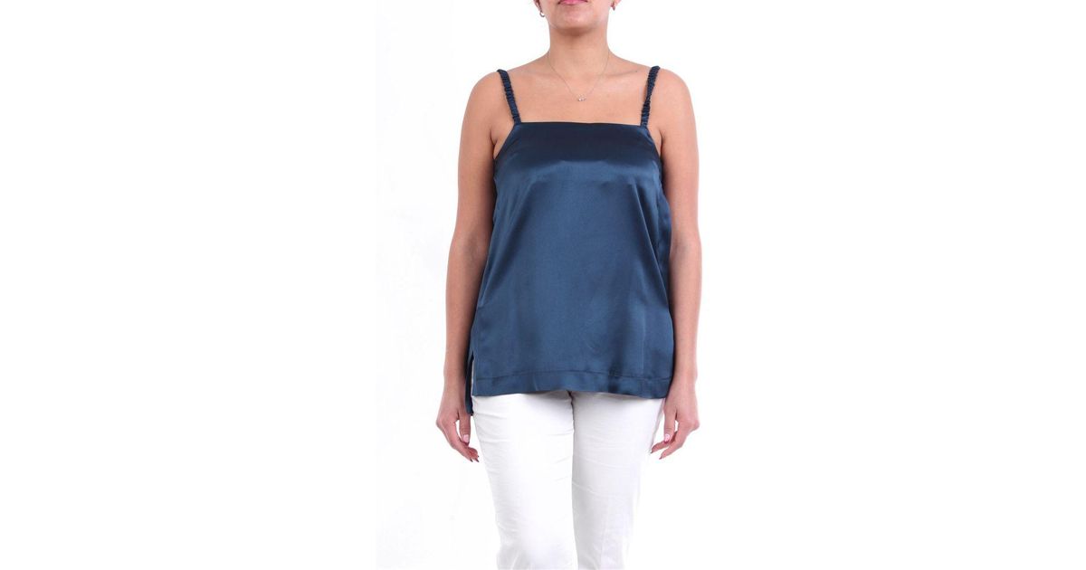 Alysi Synthetic Top Sleeveless Petroleum in Blue - Lyst