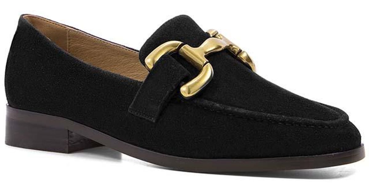 Bibi Lou Zagreb Suede Loafers in Black | Lyst UK