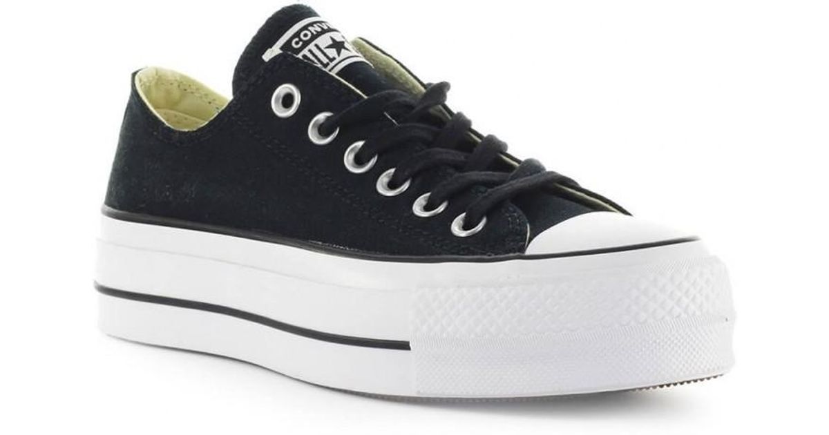 Converse Canvas All Star Low Platform Trainers Lift Ox Chunky Shoes in ...