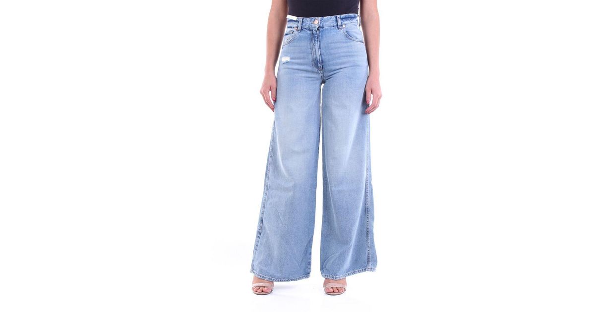PT Torino Denim Jeans Wide Fund Women Light Jeans in Blue - Lyst