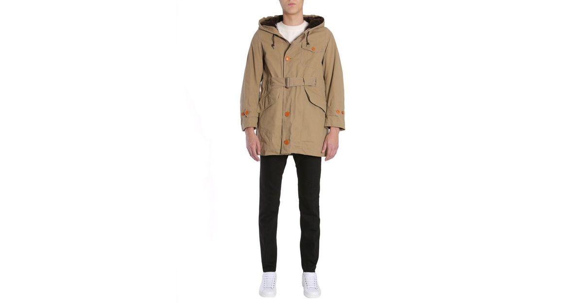 Visvim Cotton Trench Coat in Green for Men - Save 58% - Lyst