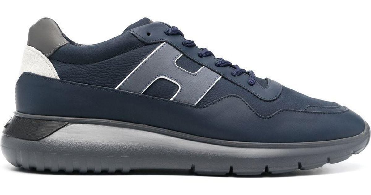 Hogan Leather Sneakers in Blue for Men | Lyst