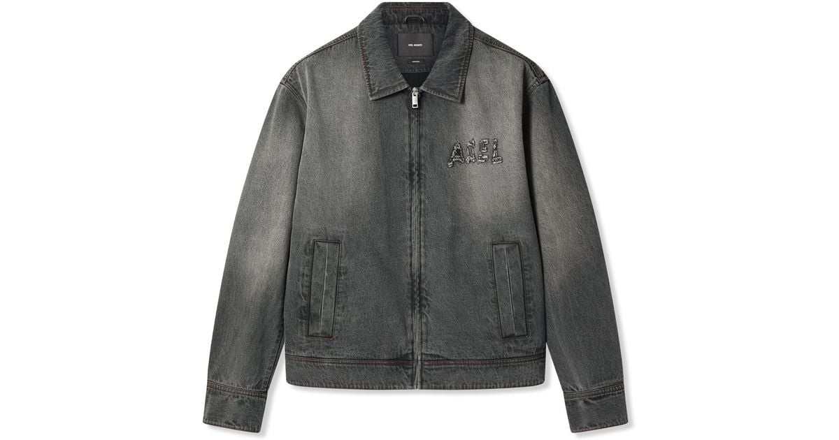 Axel Arigato Travis Denim Jacket in Grey for Men | Lyst UK