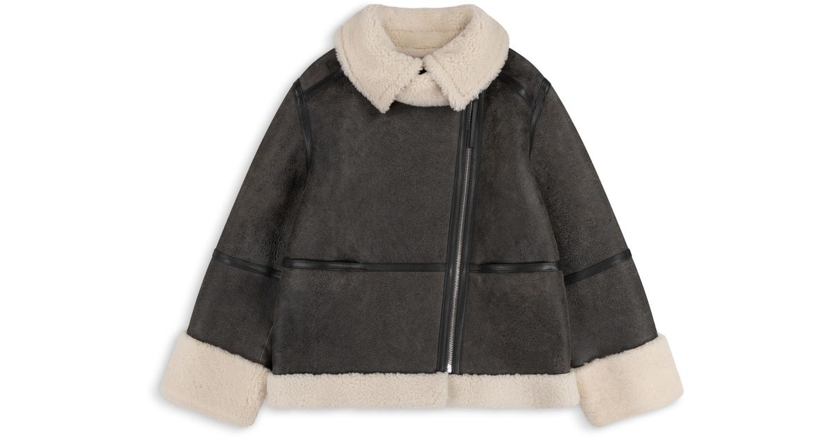 Axel Arigato Relaxed Shearling Leather Horizon Jacket in Black | Lyst