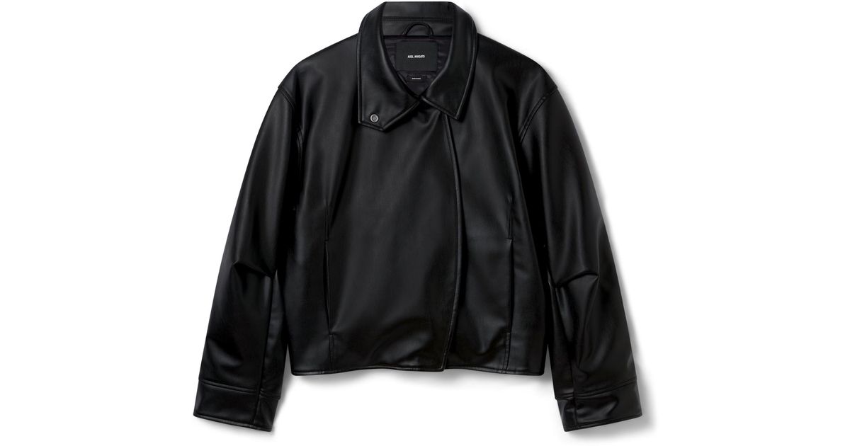 Axel Arigato Roda Faux Leather Jacket in Black | Lyst