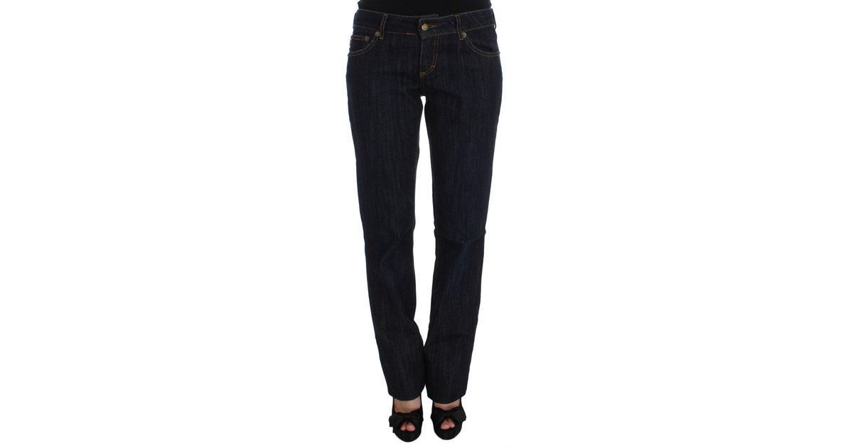 Roberto Cavalli Cavalli Cotton Straight Fit Stretch Jeans in Blue | Lyst