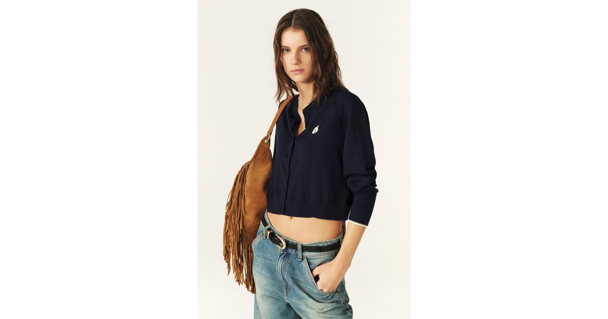 Ba&sh Cardigan Branice in Blue | Lyst