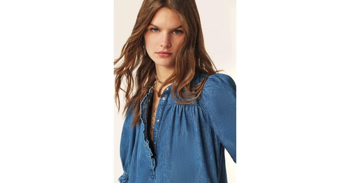 Ba&sh Dress Liconi in Blue | Lyst