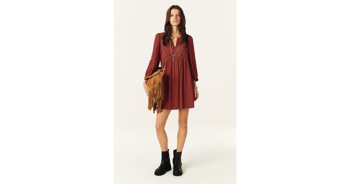 Ba&sh Dress Tulsie in Red | Lyst