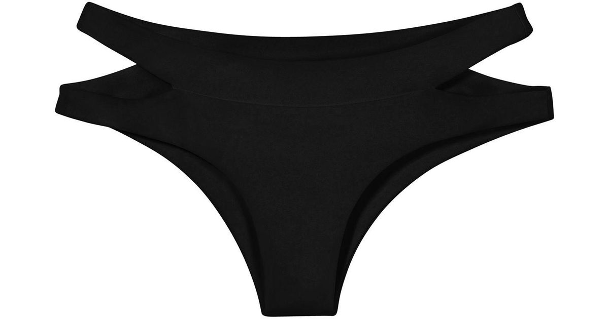 Mikoh Swimwear Synthetic Puka Puka Bikini Bottom in Night (Black) - Lyst
