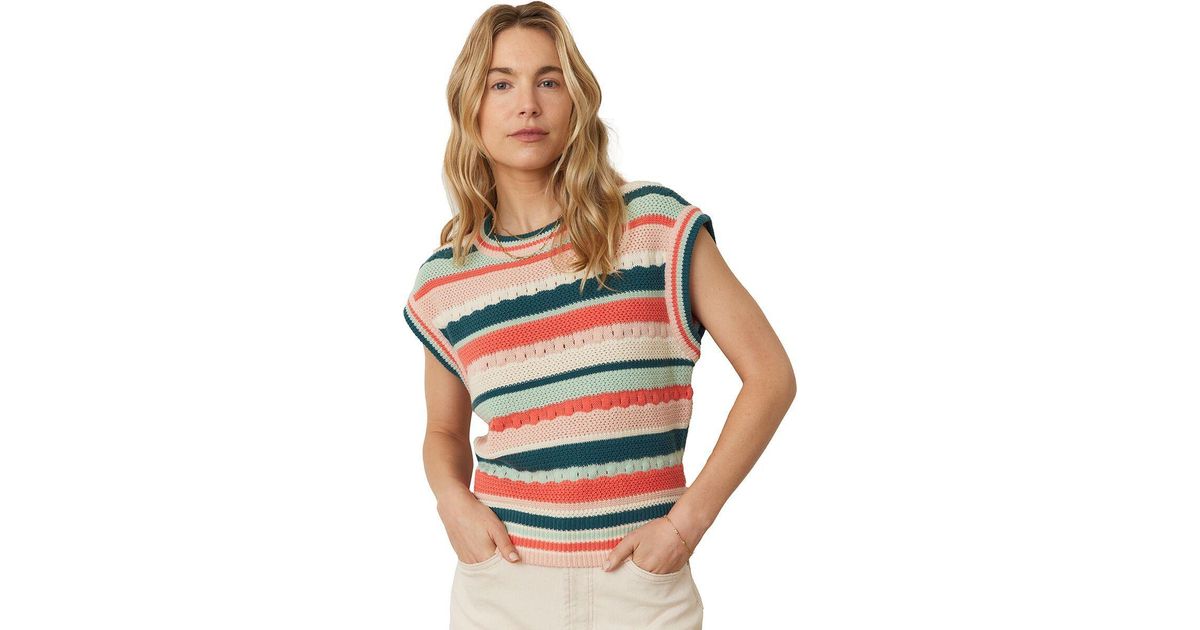 Marine Layer Rory Crochet Vest | Lyst