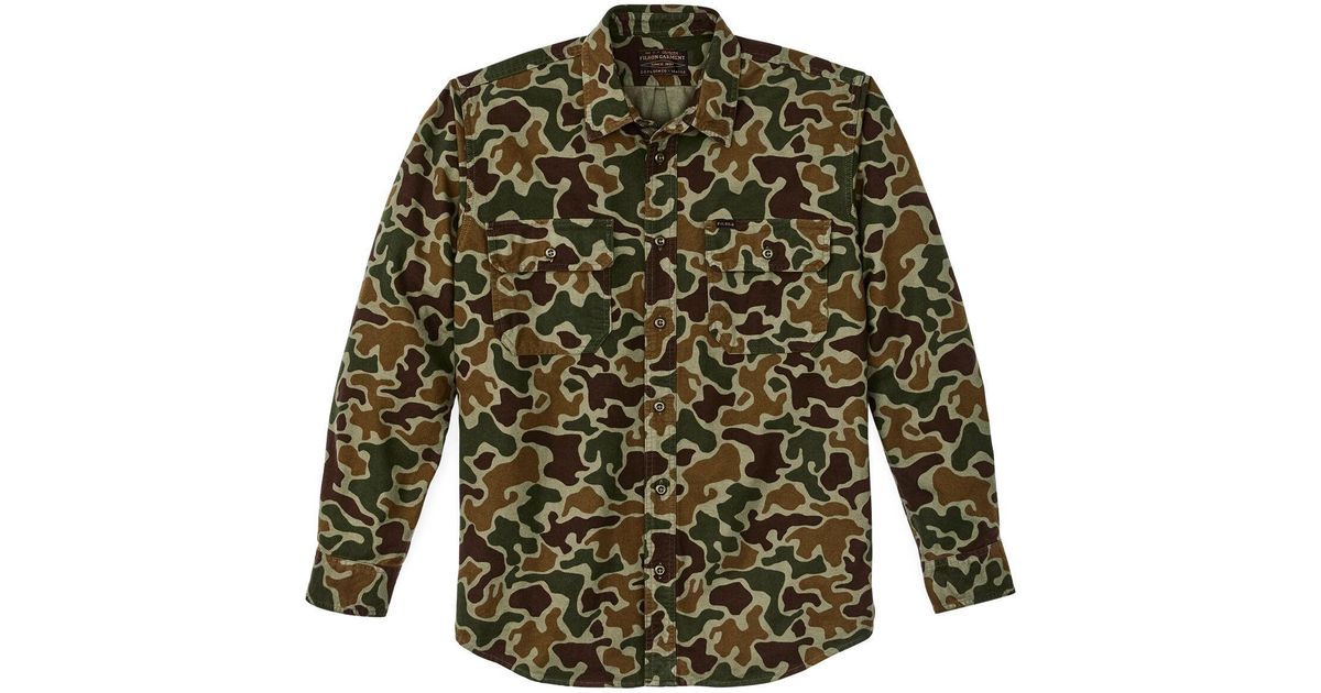 Filson Field Flannel Shirt in Green for Men | Lyst