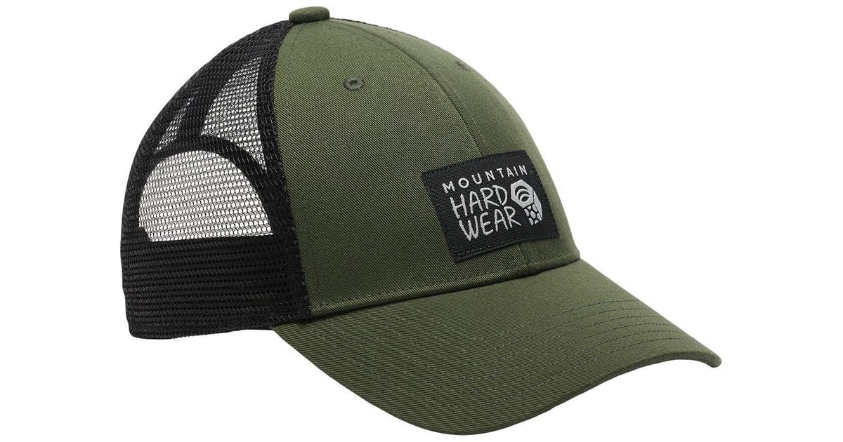 Mountain Hardwear Mhw Logo Trucker Hat in Green for Men | Lyst