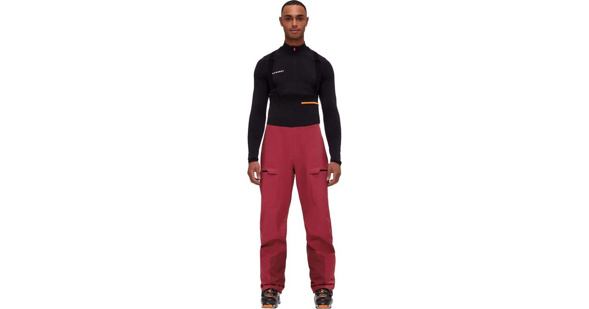 Mammut Haldigrat Hs Bib Pant In Red For Men Lyst