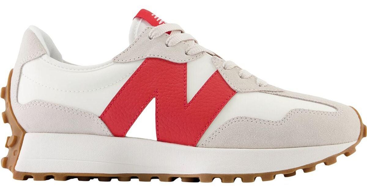 New Balance 327 Shoe in Red | Lyst