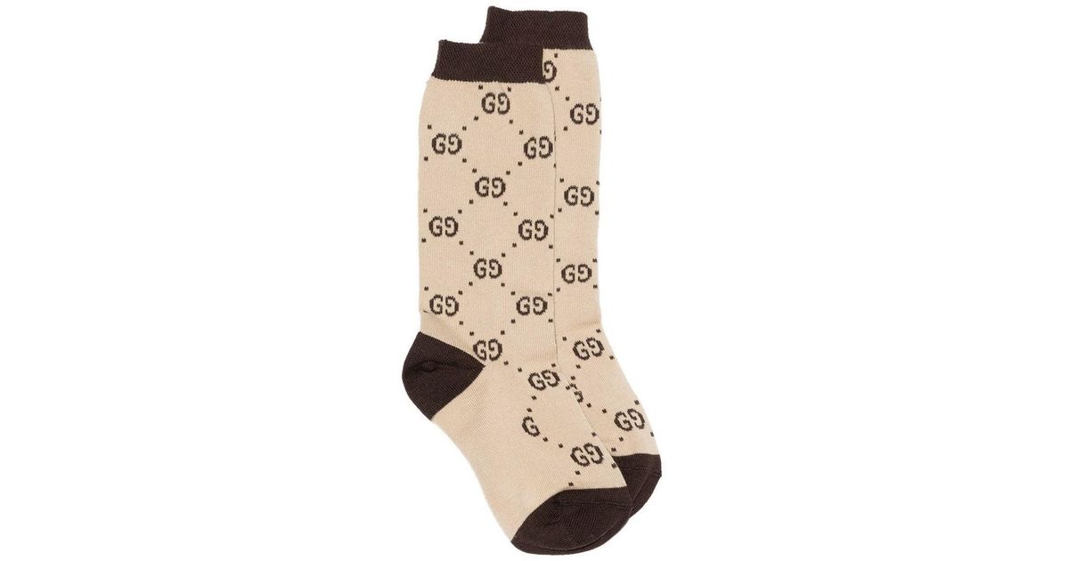 Gucci Logginasoft Socks in Natural | Lyst
