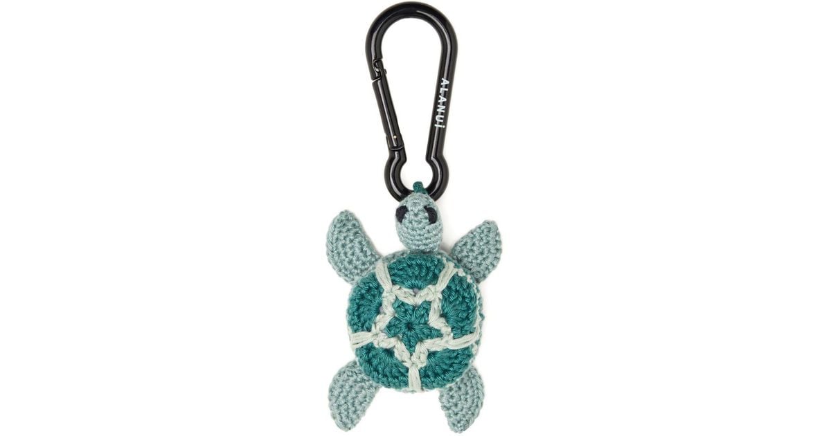 Alanui Turtle Crochet Keyring in Green | Lyst UK