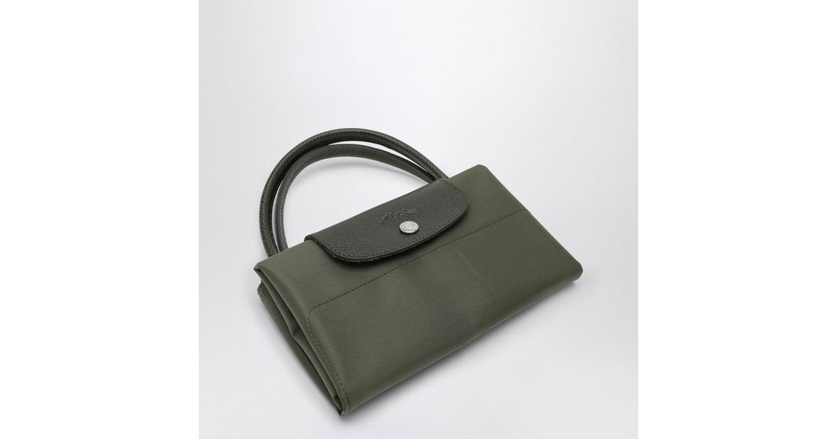 Longchamp Forest Coloured M Le Pliage Shopping Bag in Green | Lyst