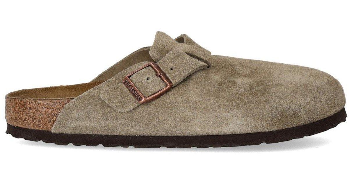 Birkenstock Boston Soft Footbed Taupe Clog in Brown | Lyst