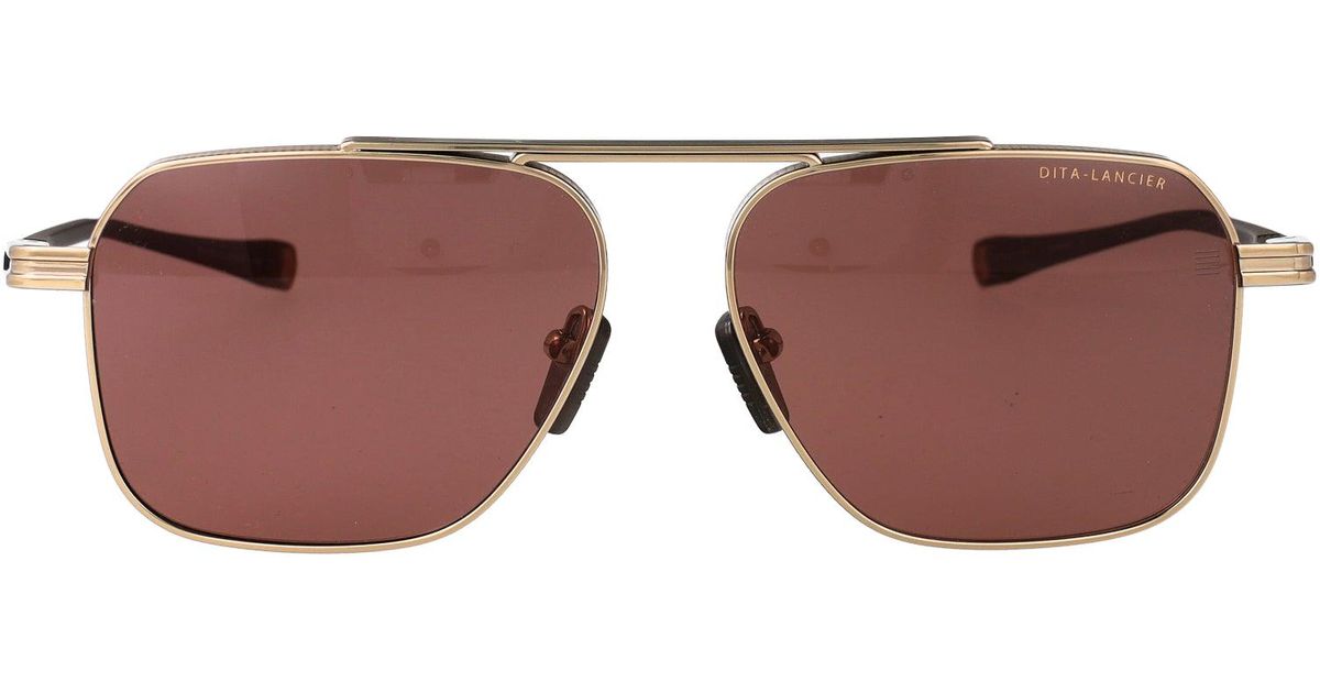 Dita Eyewear Aviator Sunglasses Dls419 A 01 in Brown | Lyst UK