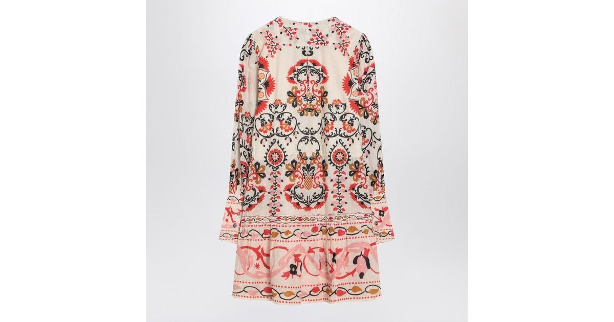 FARM Rio Mini Dress With Floral Print in Pink | Lyst