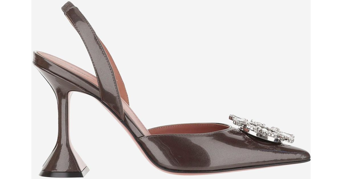 AMINA MUADDI Begum Leather Slingbacks in Pink | Lyst