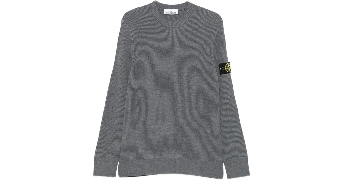 Stone Island Sweater in Grey | Lyst UK