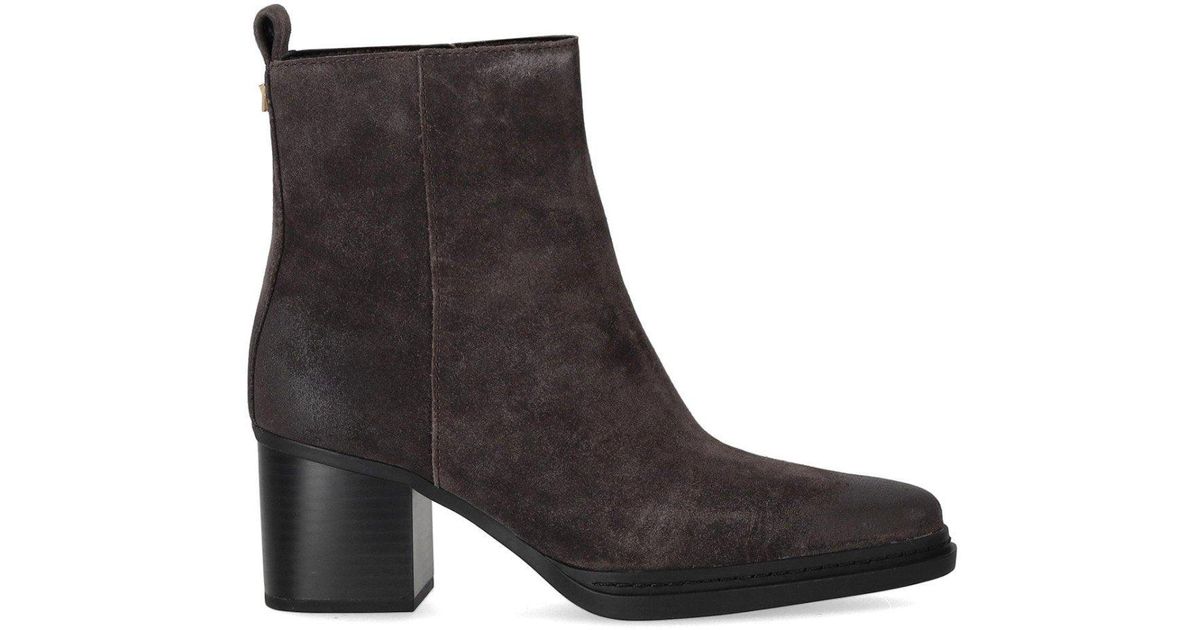 Michael Kors Lex Chocolate Heeled Ankle Boot in Black | Lyst UK