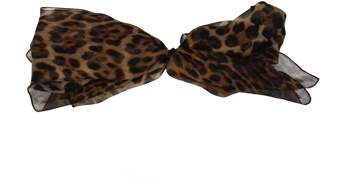 Saint Laurent Leopard Silk Pins in Brown for Men | Lyst