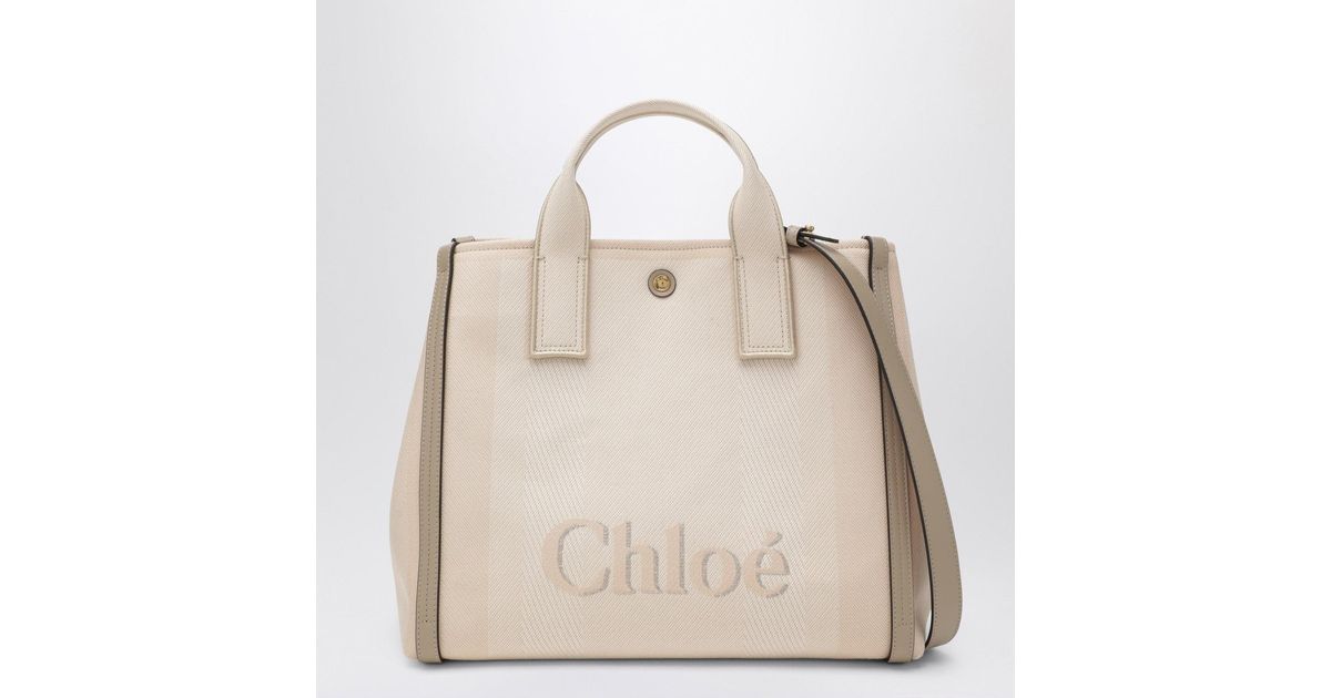 Chloé Carry Tote Bag in Natural | Lyst UK